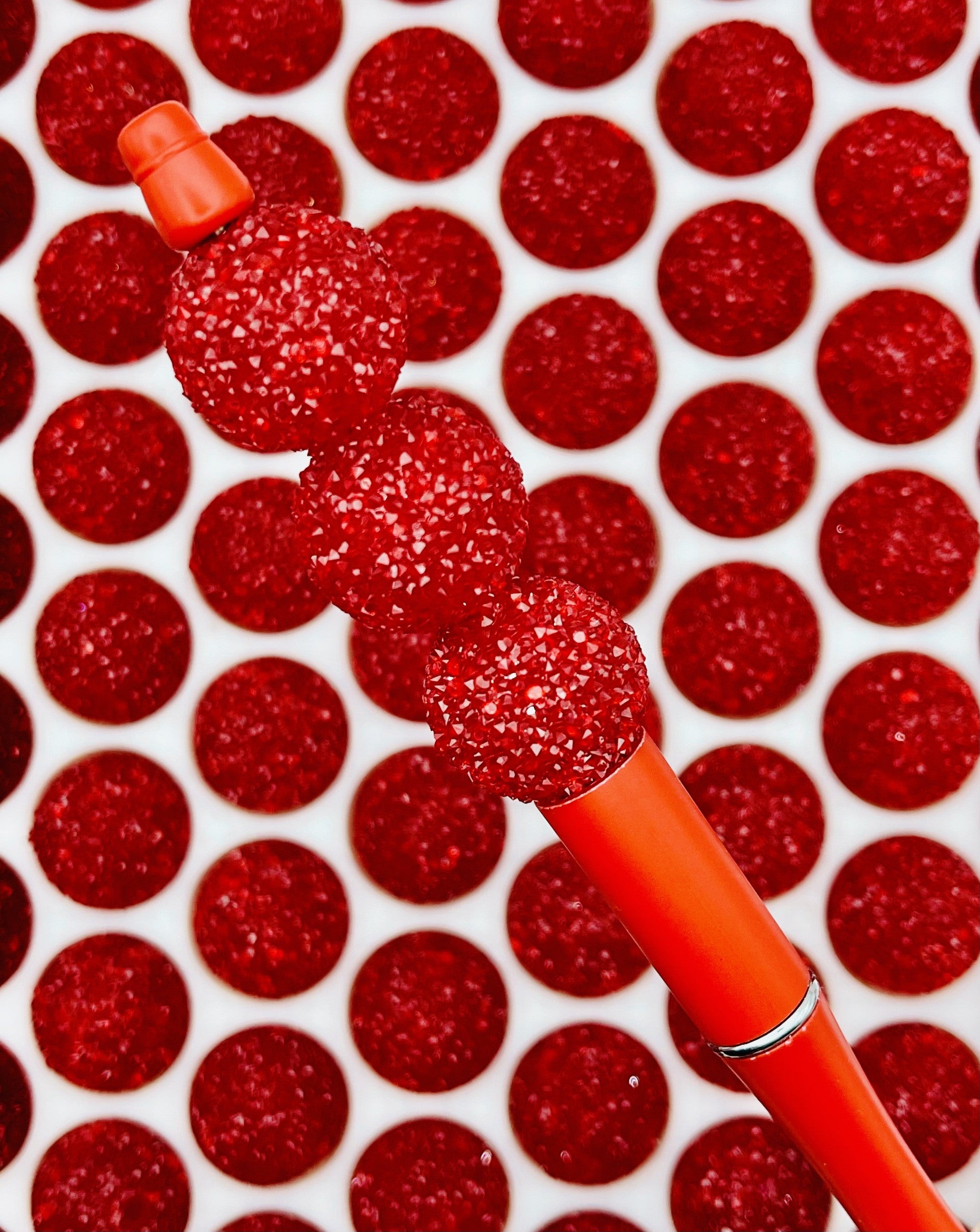 Dark Red Sugar Beads – Bold and Sparkly for Creative Projects