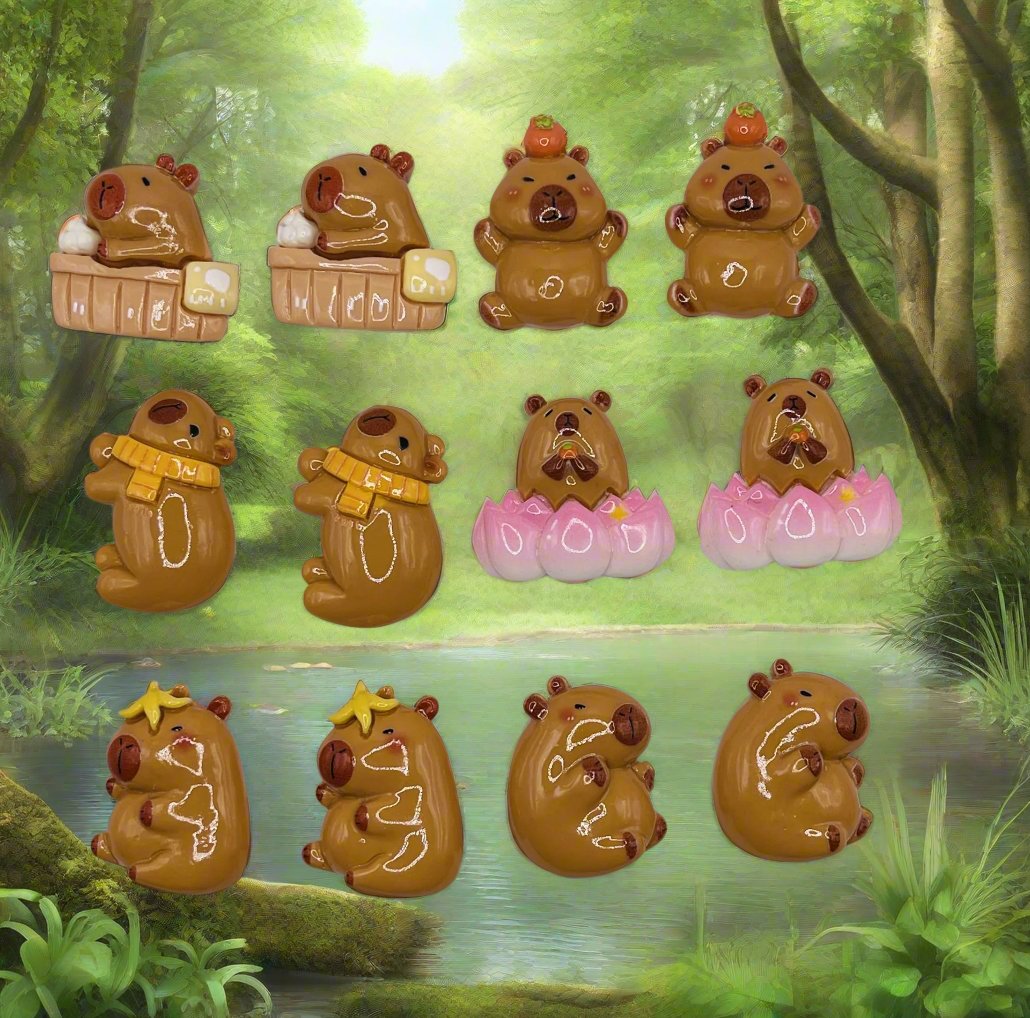 Capybara Charms, Craft Embellishments